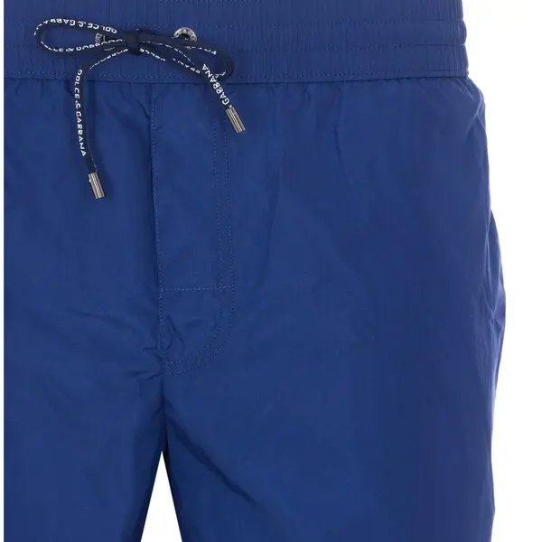 Dolce & Gabbana Plaque Logo Bermuda Swimwear - Blue