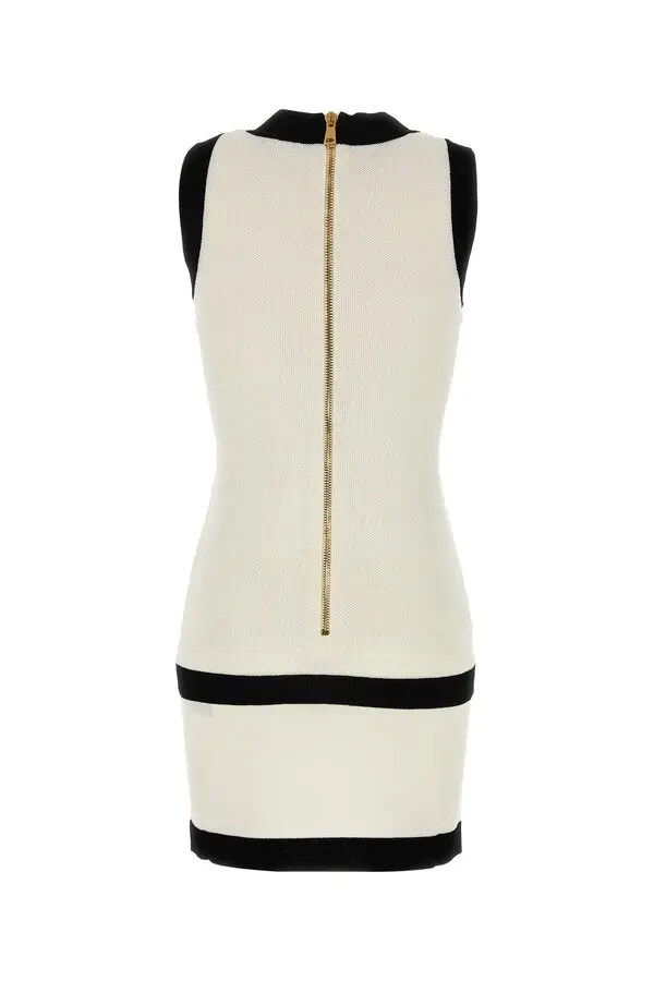 Balmain Knit Dress With Gold Tone Buttons