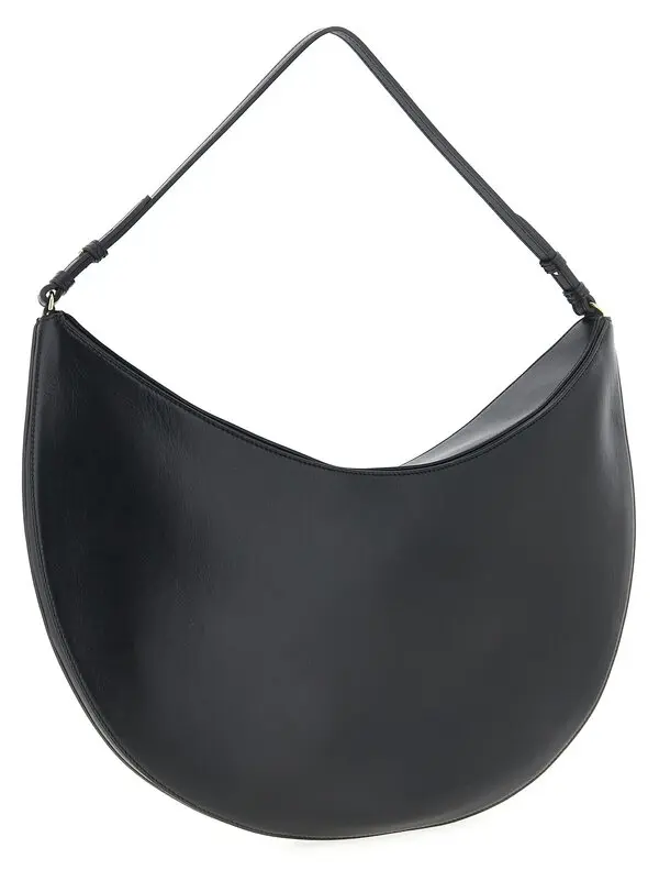 Jacquemus Le Sac Ovalo Leather Shoulder Bag - Black
