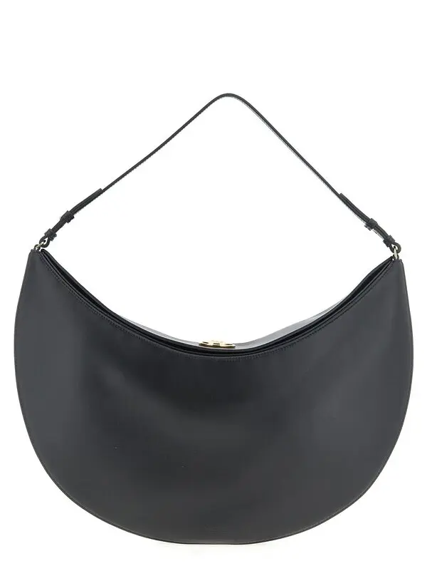 Jacquemus Le Sac Ovalo Leather Shoulder Bag - Black