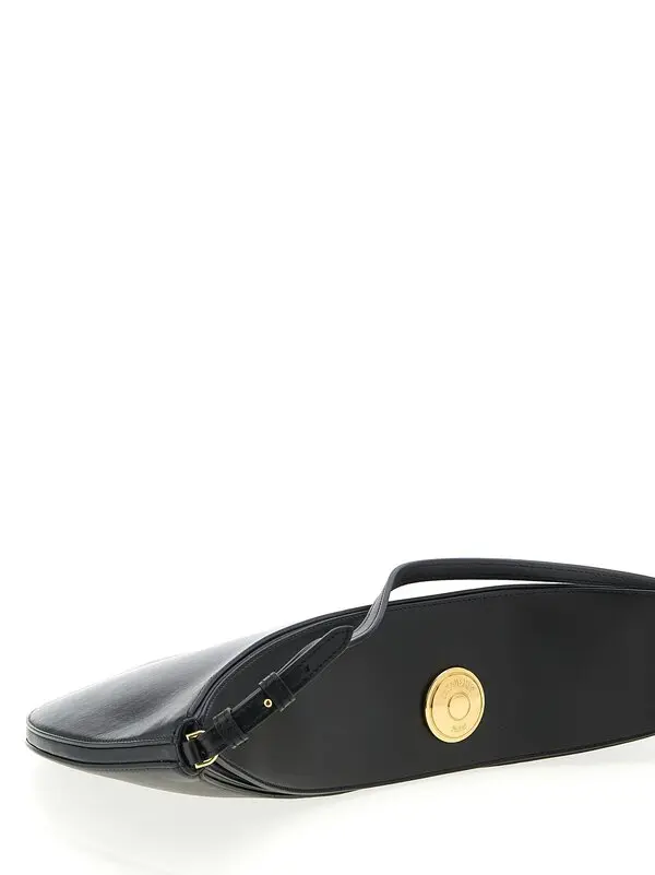 Jacquemus Le Sac Ovalo Leather Shoulder Bag - Black