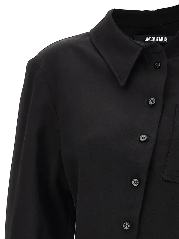 Jacquemus La Chemise Pablo Asymmetric Shirt - Black