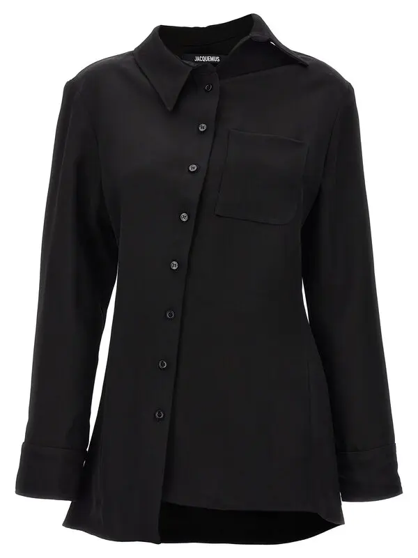 Jacquemus La Chemise Pablo Asymmetric Shirt - Black