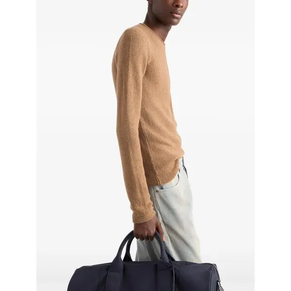 Prada Ochre Cashmere Long Sleeve Jumper