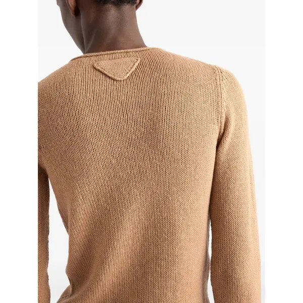 Prada Ochre Cashmere Long Sleeve Jumper