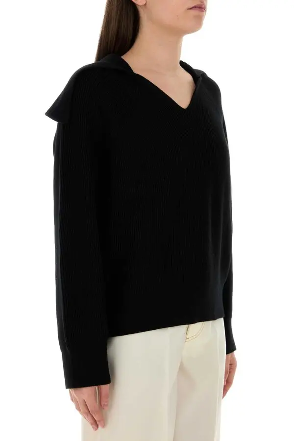 Bottega Veneta Stretch Cotton Blend Polo Shirt - Black