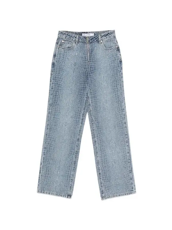 SELF-PORTRAIT Straight Leg Jeans - Multicolor