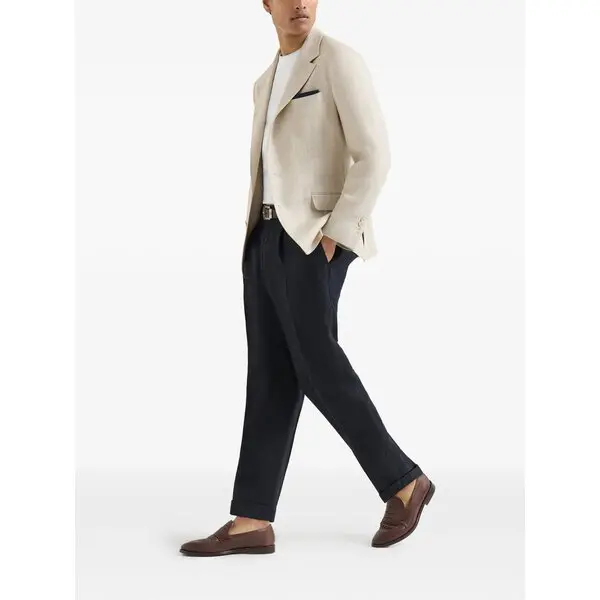 Brunello Cucinelli Tailored Cotton Linen Trousers