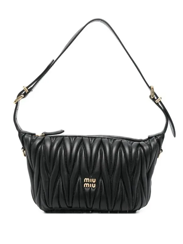 Miu Miu Matelassé Nappa Leather Pouch - Black
