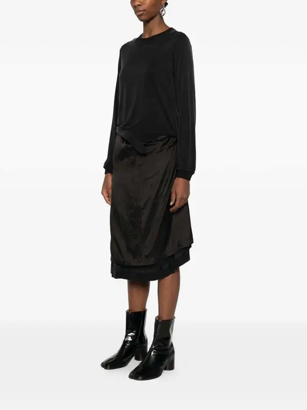 MAISON MARGIELA Draped Detail Crewneck Dress