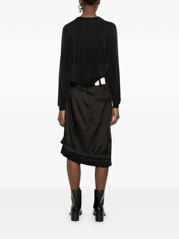 MAISON MARGIELA Draped Detail Crewneck Dress