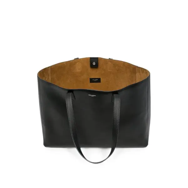 Saint Laurent Calf Leather Tote Bag - Black