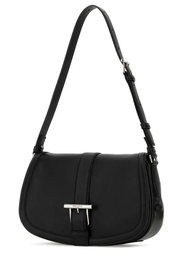 Alexander McQueen Leather Large Satchel Crossbody Bag