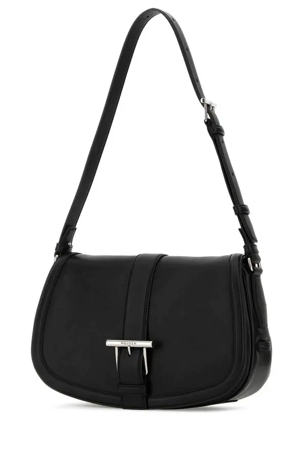 Alexander McQueen Leather Large Satchel Crossbody Bag
