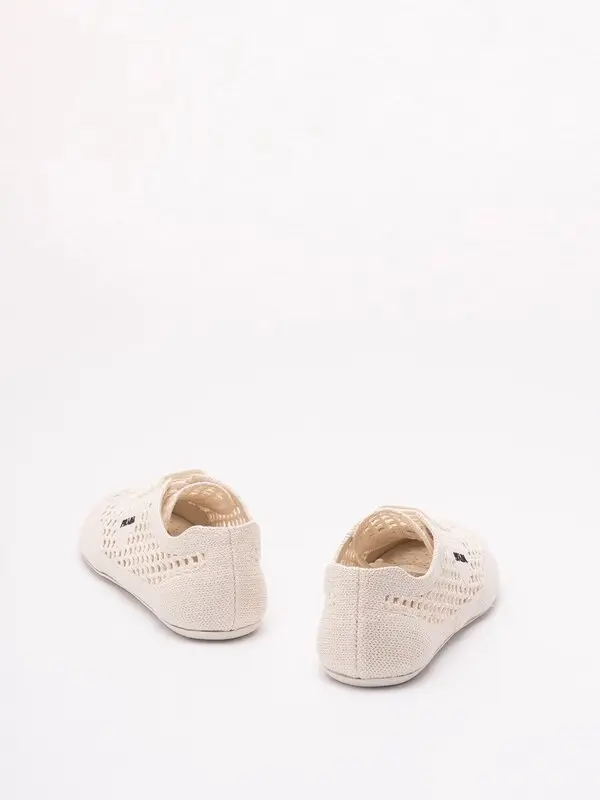 Prada Cotton Crochet Lace-up Sneakers - Multicolor