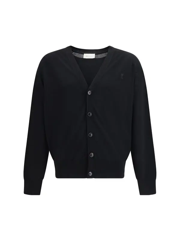 AMI Paris De Coeur Cardigan - Black