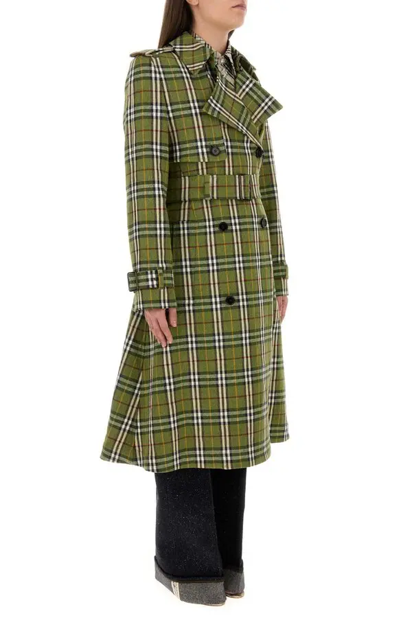 Burberry Embroidered Stretch Linen Trench Coat