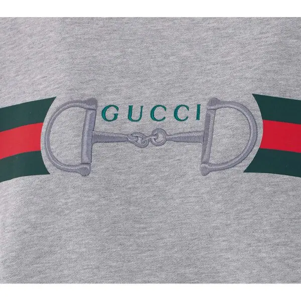 Gucci Embroidered Logo Sweatshirt - Gray