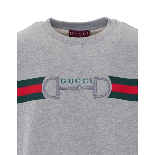 Gucci Embroidered Logo Sweatshirt - Gray