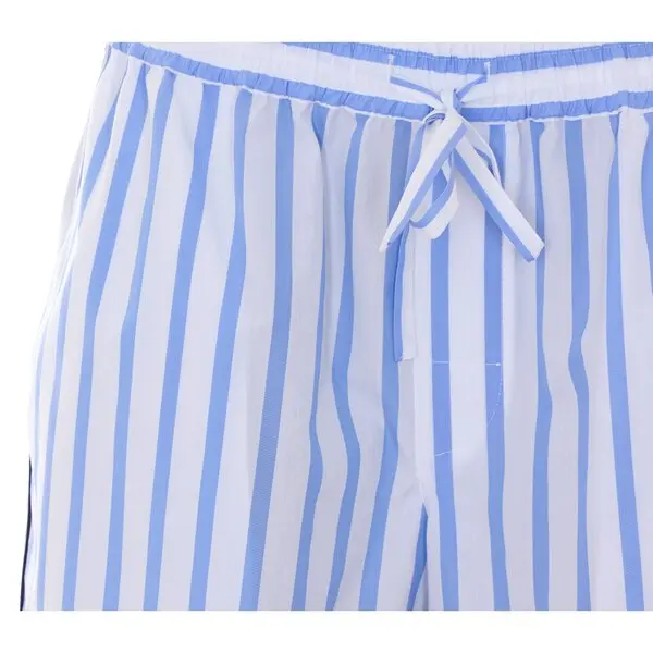 Dolce & Gabbana Striped Cotton Silk Blend Drawstring Shorts