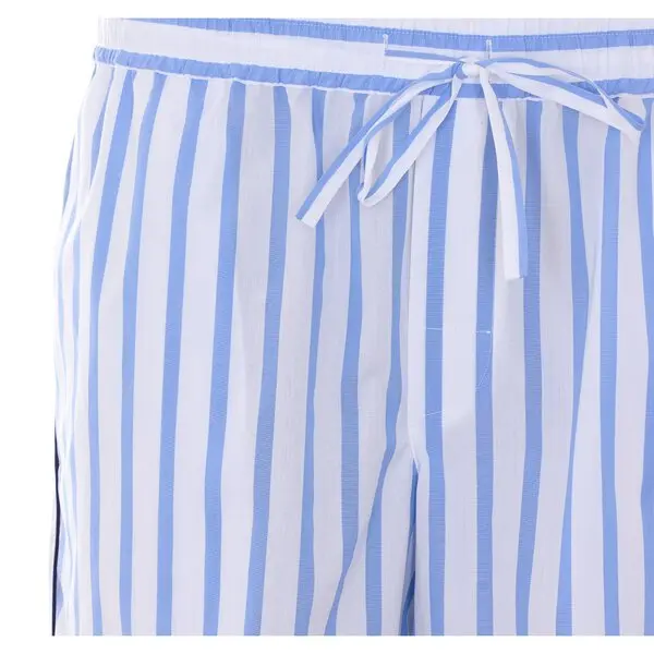 Dolce & Gabbana Striped Cotton Silk Blend Drawstring Shorts