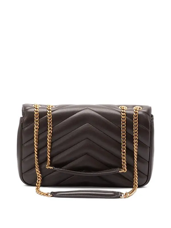 Saint Laurent Loulou Medium Matelassé Lambskin Bag - Gray