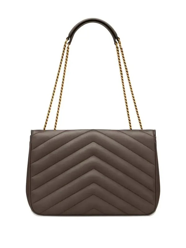 Saint Laurent Matelassé Lambskin Loulou Bag - Gray