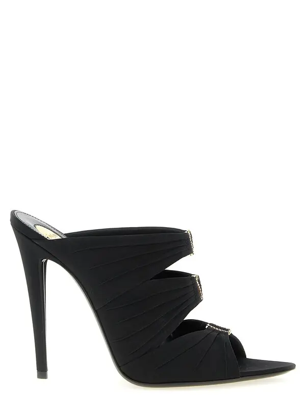 Saint Laurent Emilie Mules - Black