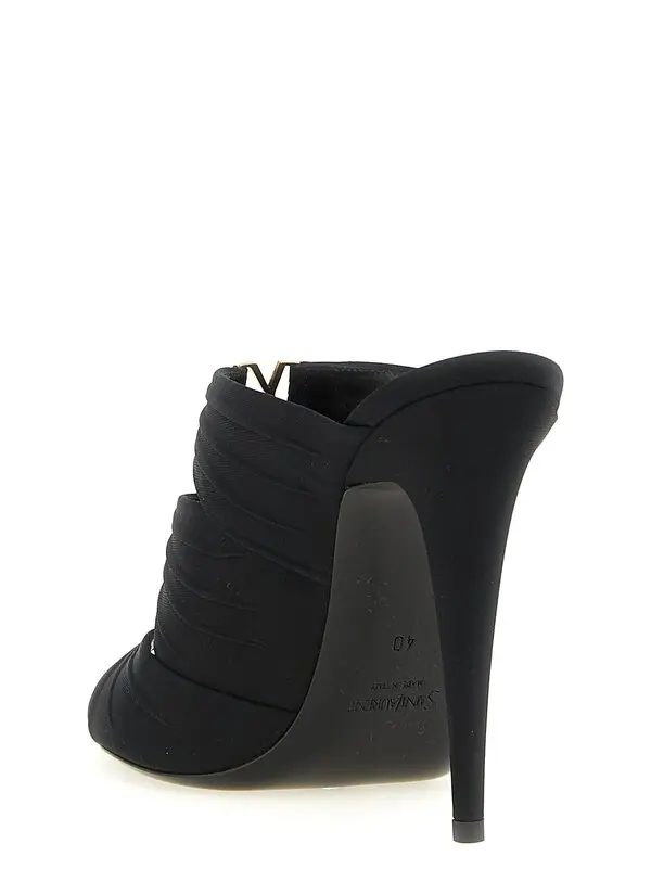 Saint Laurent Emilie Mules - Black