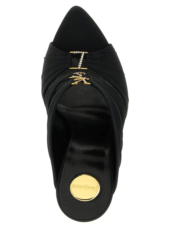 Saint Laurent Emilie Mules - Black