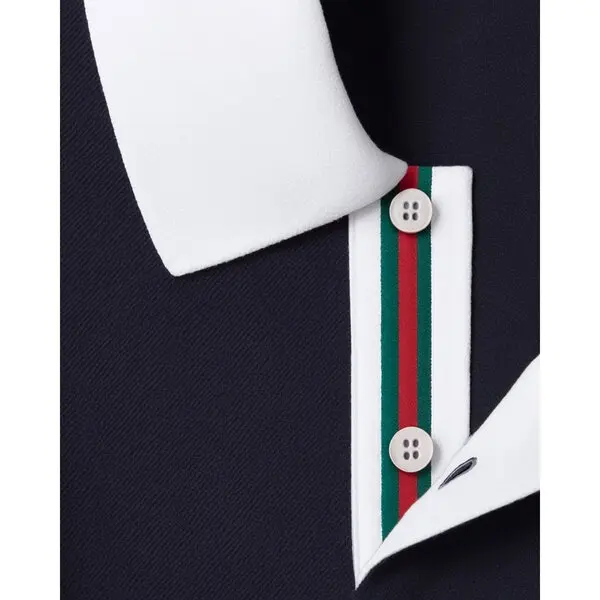 Gucci Polo With Inner Web Trim