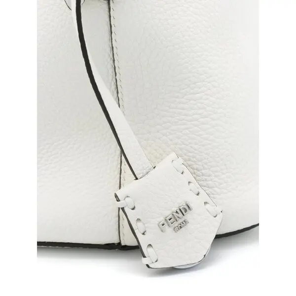 Fendi Calf Leather Tote Bag - White