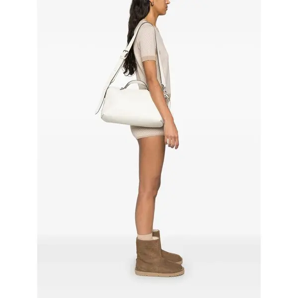 Fendi Calf Leather Tote Bag - White