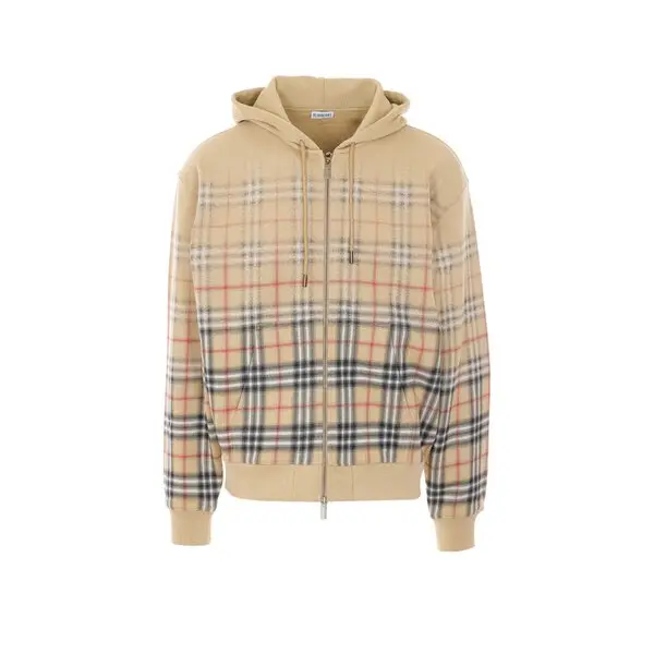 Burberry Gradient Check Zipped Hoodie
