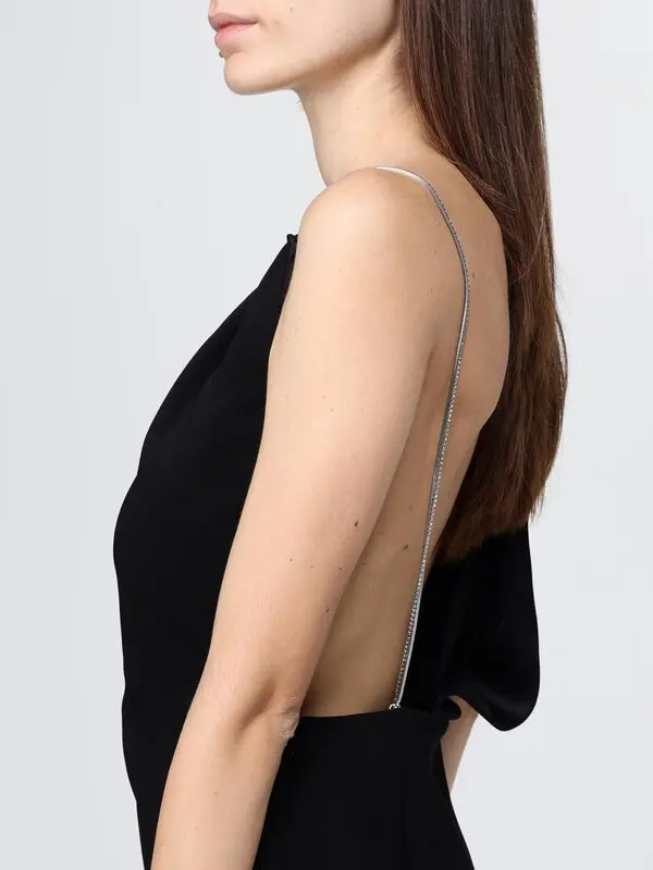 Max Mara Asymmetrical Draped Gown - Black