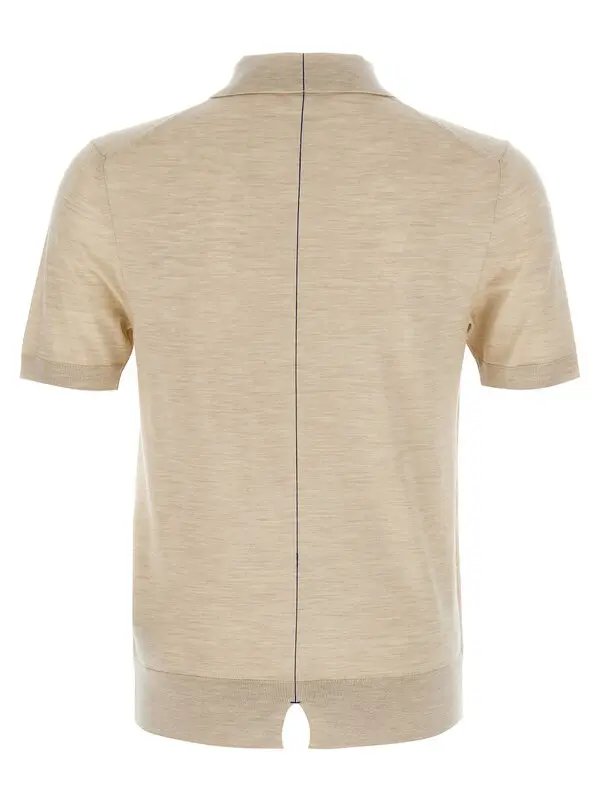 Burberry Wool Polo Shirt - Cream