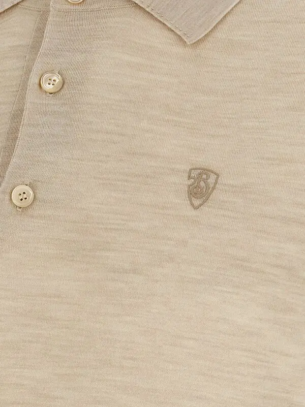 Burberry Wool Polo Shirt - Cream