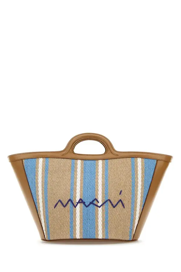Marni Embroidered Canvas Tropicalia Bucket Bag - Multicolor