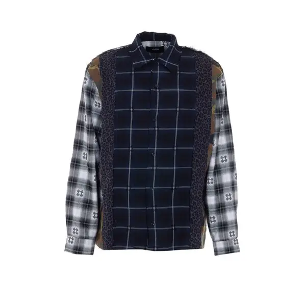 Amiri Ma Quad Flannel Shirt - Blue
