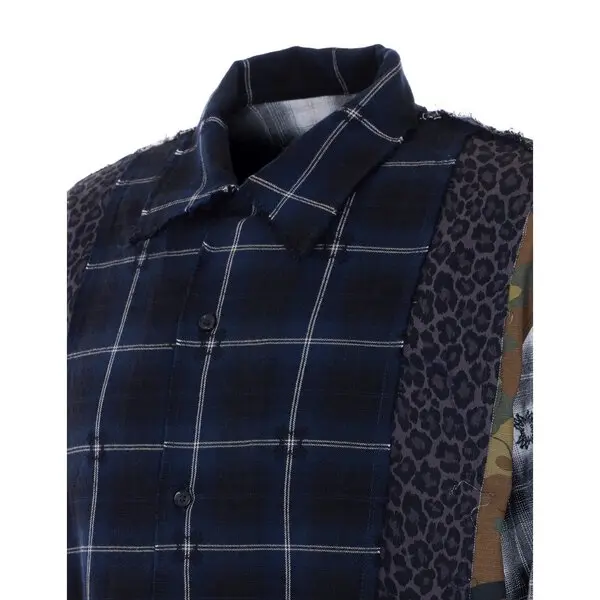 Amiri Ma Quad Flannel Shirt - Blue
