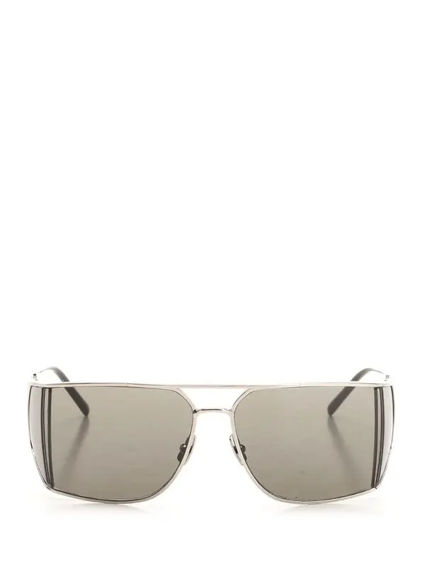 Saint Laurent Sl 750 Mask Aviator Sunglasses - Silver