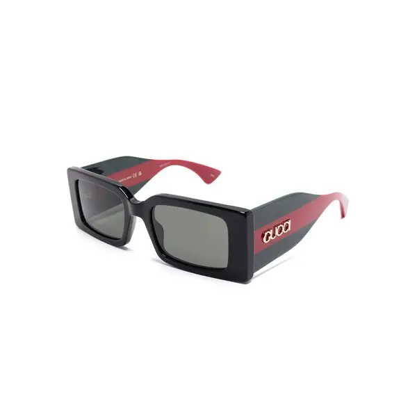 Gucci Rectangular Acetate Sunglasses - Black
