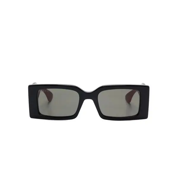 Gucci Rectangular Acetate Sunglasses - Black