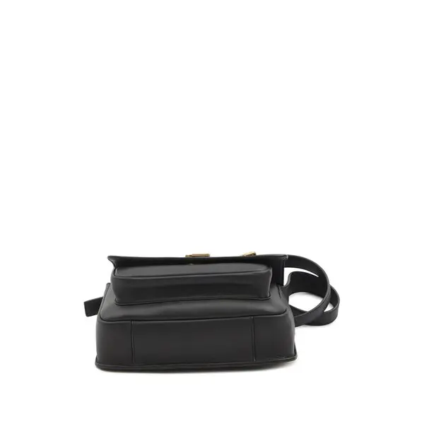 Saint Laurent Leather Satchel - Black