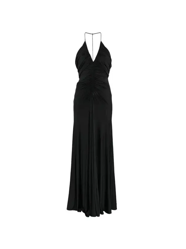 SELF-PORTRAIT Jersey Gathered Maxi Dress