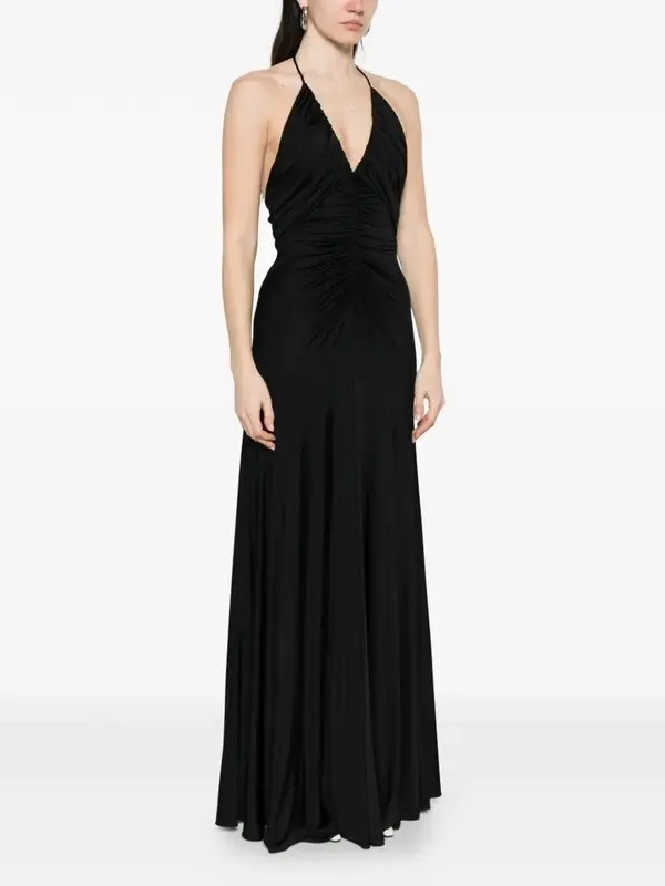 SELF-PORTRAIT Jersey Gathered Maxi Dress