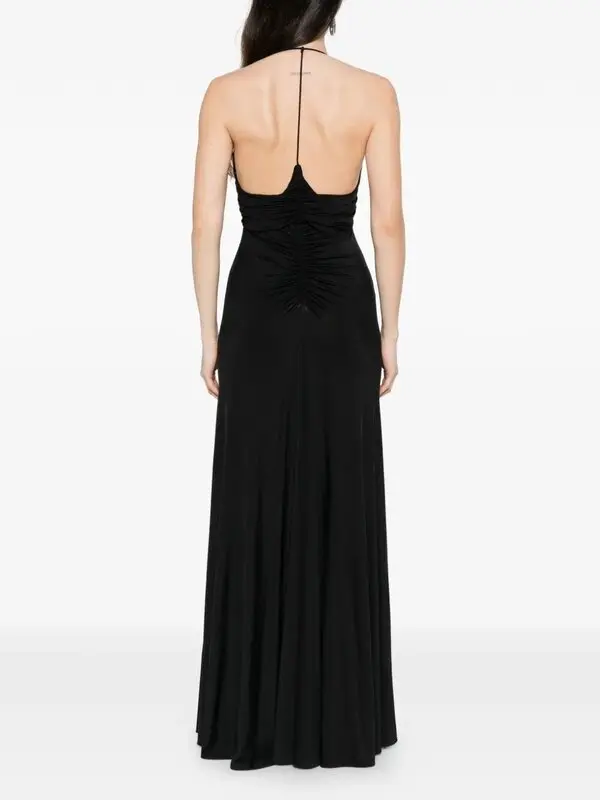 SELF-PORTRAIT Jersey Gathered Maxi Dress