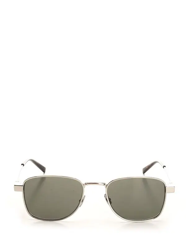 Saint Laurent Square Metal And Acetate Sunglasses - Silver