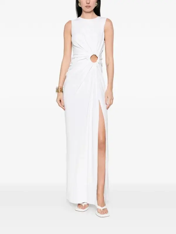 Sportmax Ruched Jersey Dress With Cut-out Detail