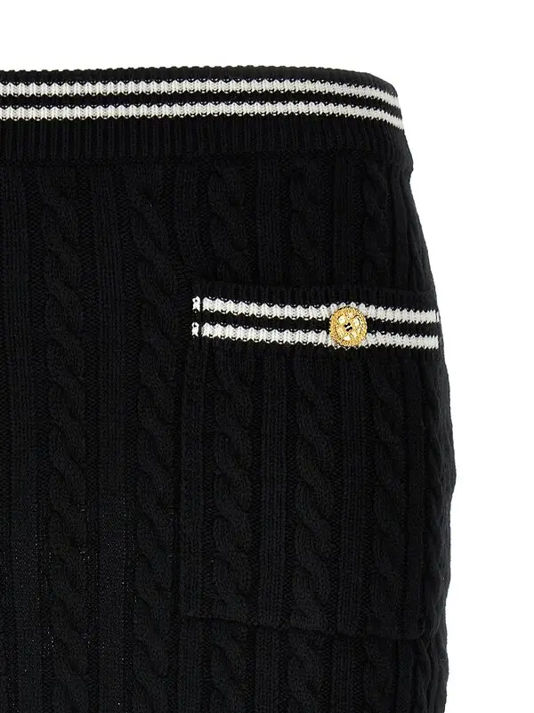Alessandra Rich Braided Cotton Mini Skirt